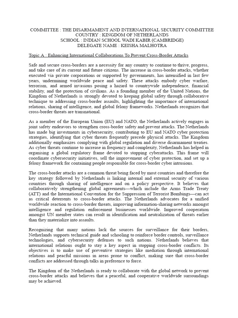 NETHERLANDS-DISEC | PDF | Computer Security | Security