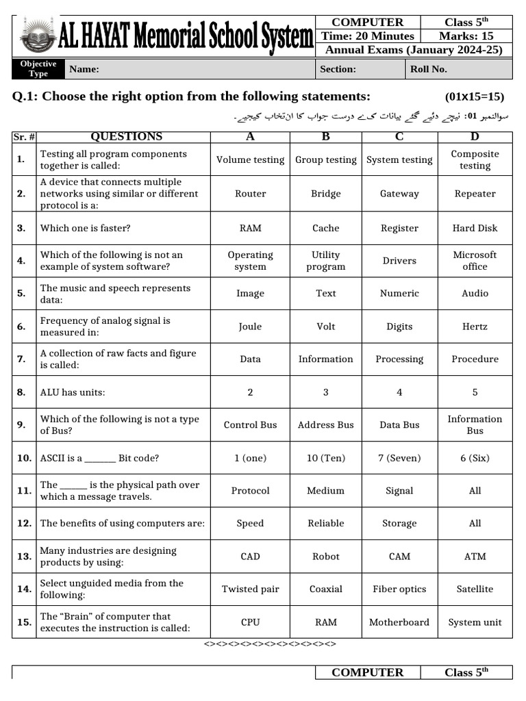 Full Book pattren 1 | PDF | Computer Network | Computer Science