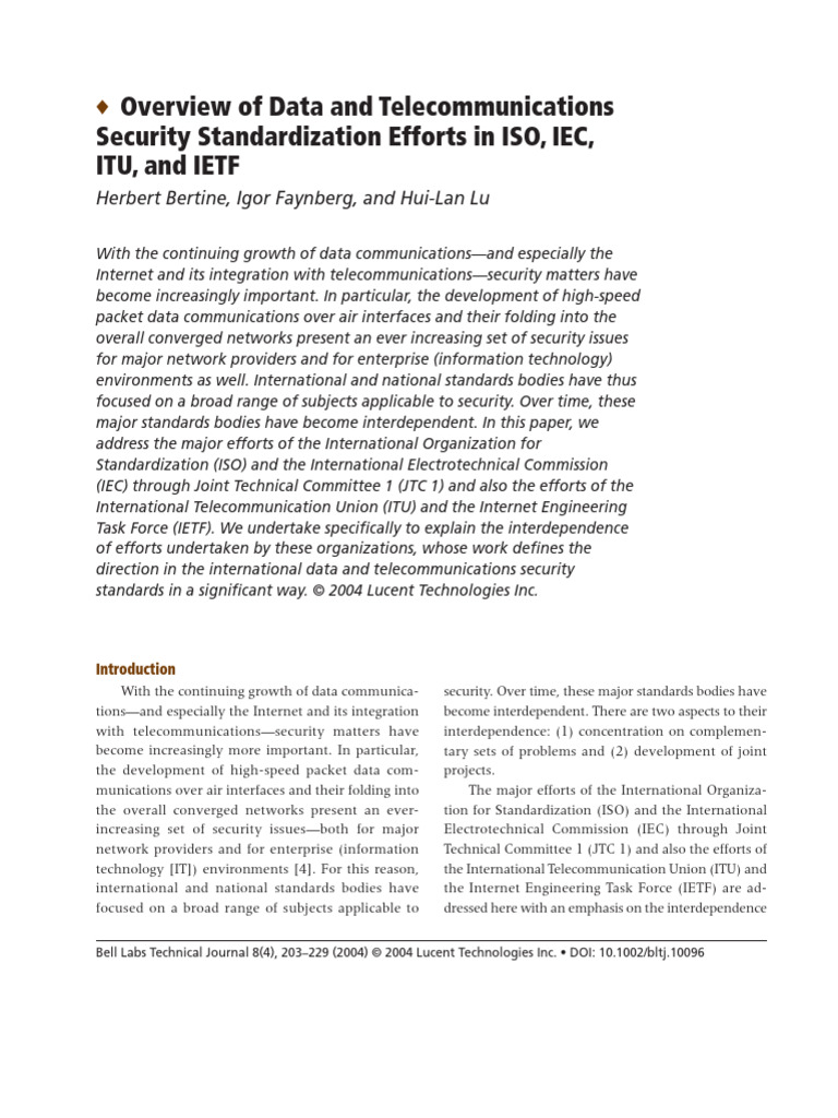 Security Standards in Data Communications | PDF | Osi Model | Transport ...