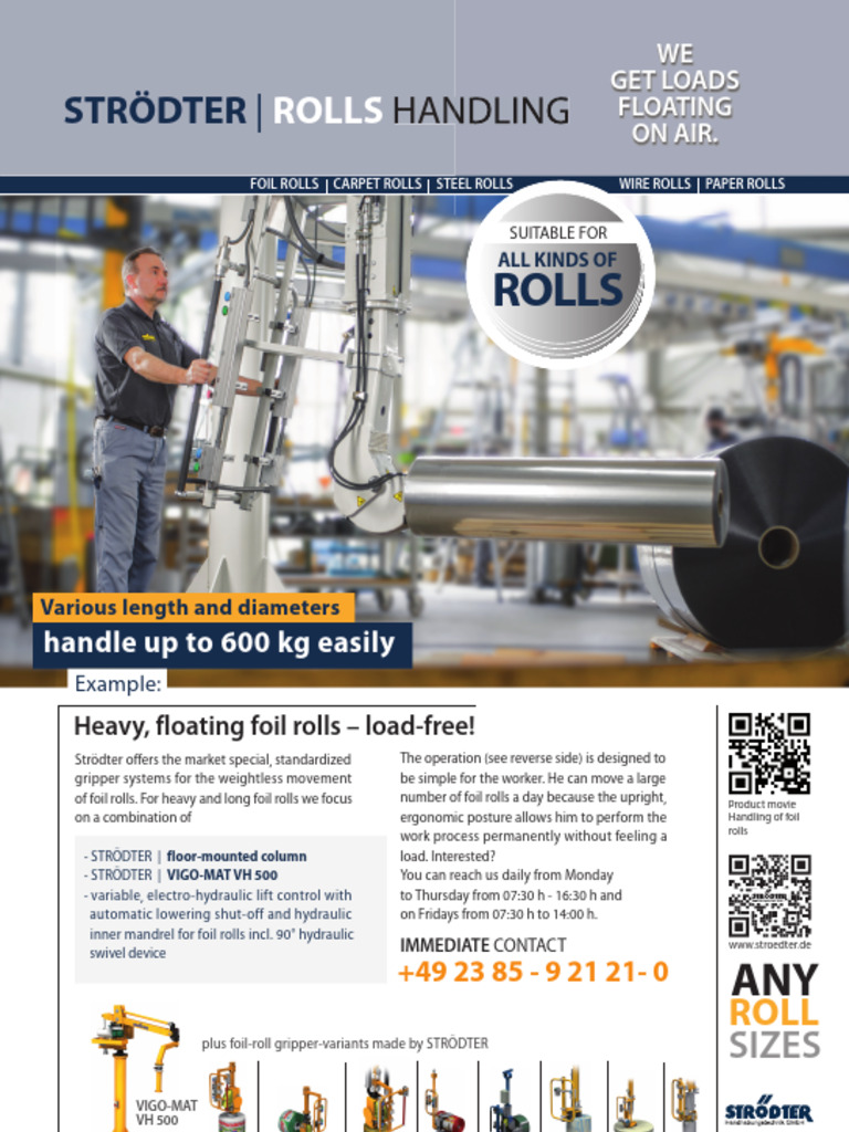 rolls-handling-stroedter | PDF | Manufactured Goods