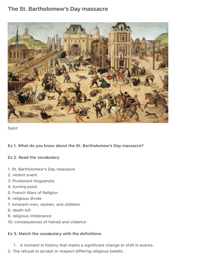 The St. Bartholomew’s Day massacre | PDF | Protestantism | Violence