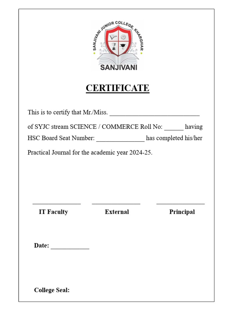 SOP File Certificate | PDF