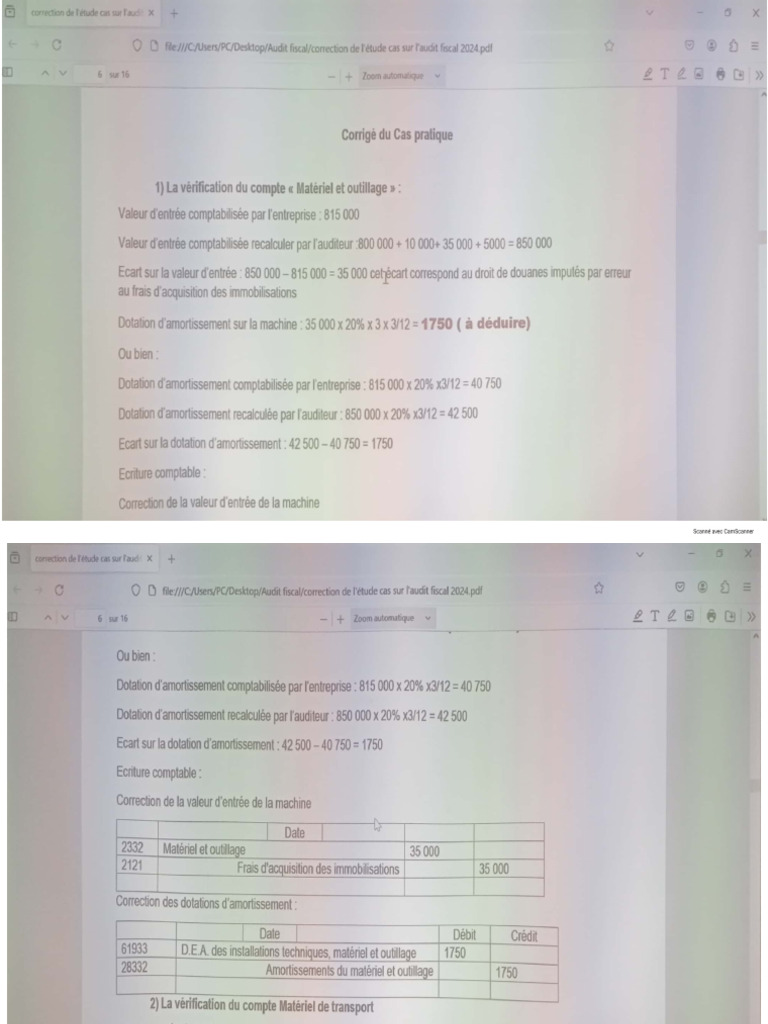 Corrigé Étude de Cas Audit Hajjaj | PDF