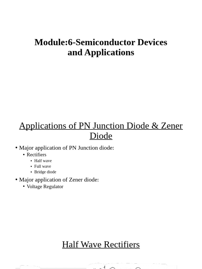 PN Junction & Zener Diode Applications | PDF