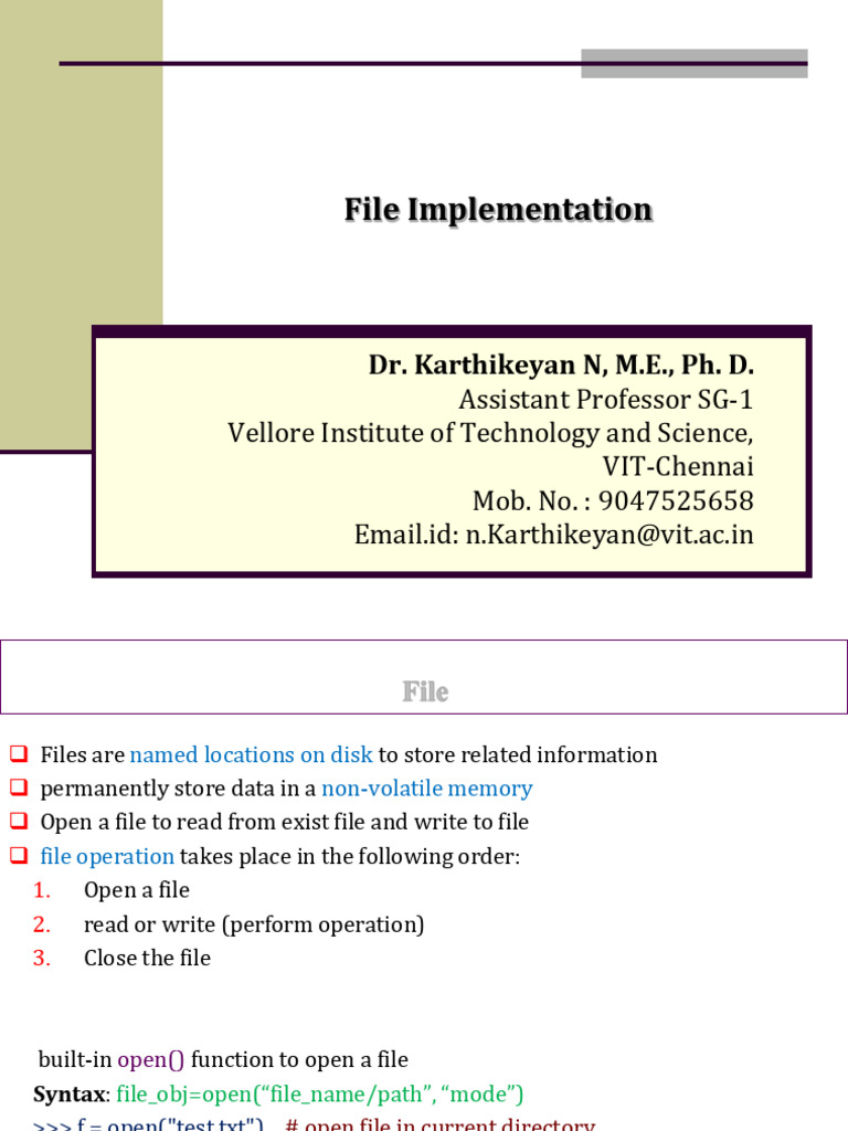 File Handling (1) | PDF | Computer File | Filename