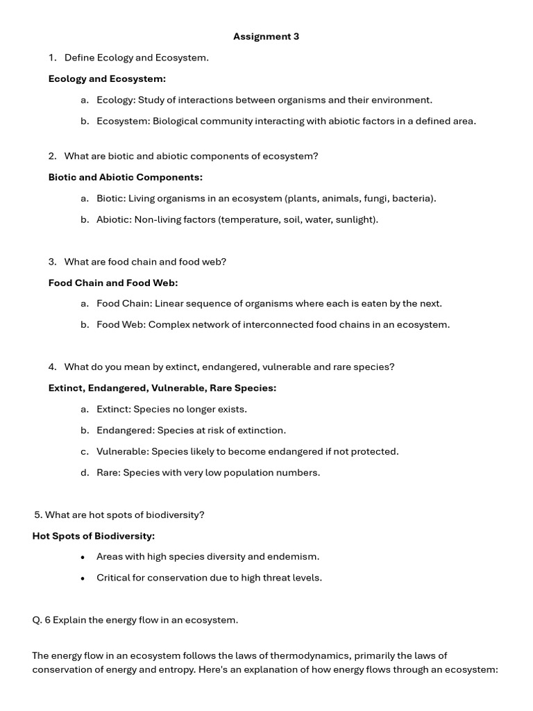 Assignment 3 and 4 EVS Answers | PDF | Ozone Depletion | Waste
