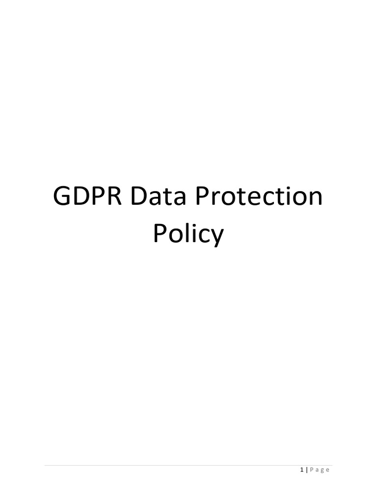 Sample Data Protection Policy | PDF | Information Privacy | Regulatory ...