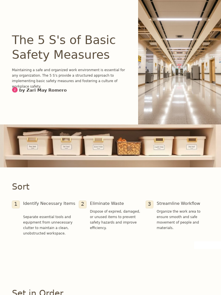 The 5 Ss of Basic Safety Measures | PDF | Safety | Hazards