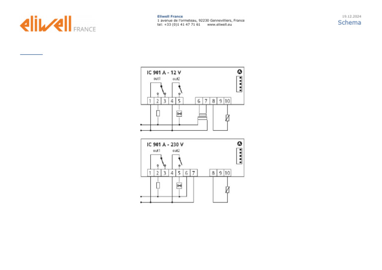 single-stage-controller-for-temperature-IC-901-A-schema | PDF