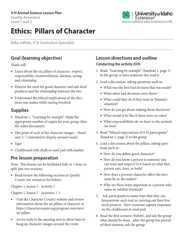 6 pillar activity_1 | PDF | Sheep