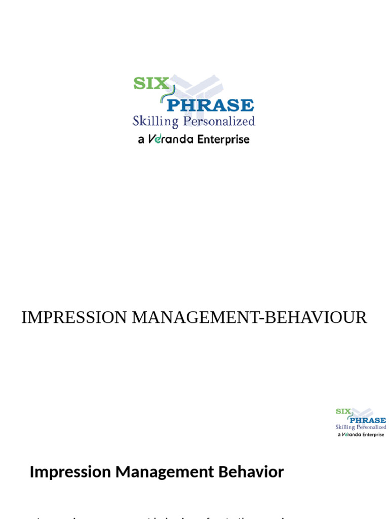 Understanding Impression Management Techniques | PDF