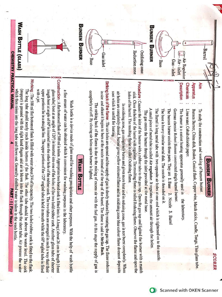 Chemistry Pratical Record Work | PDF