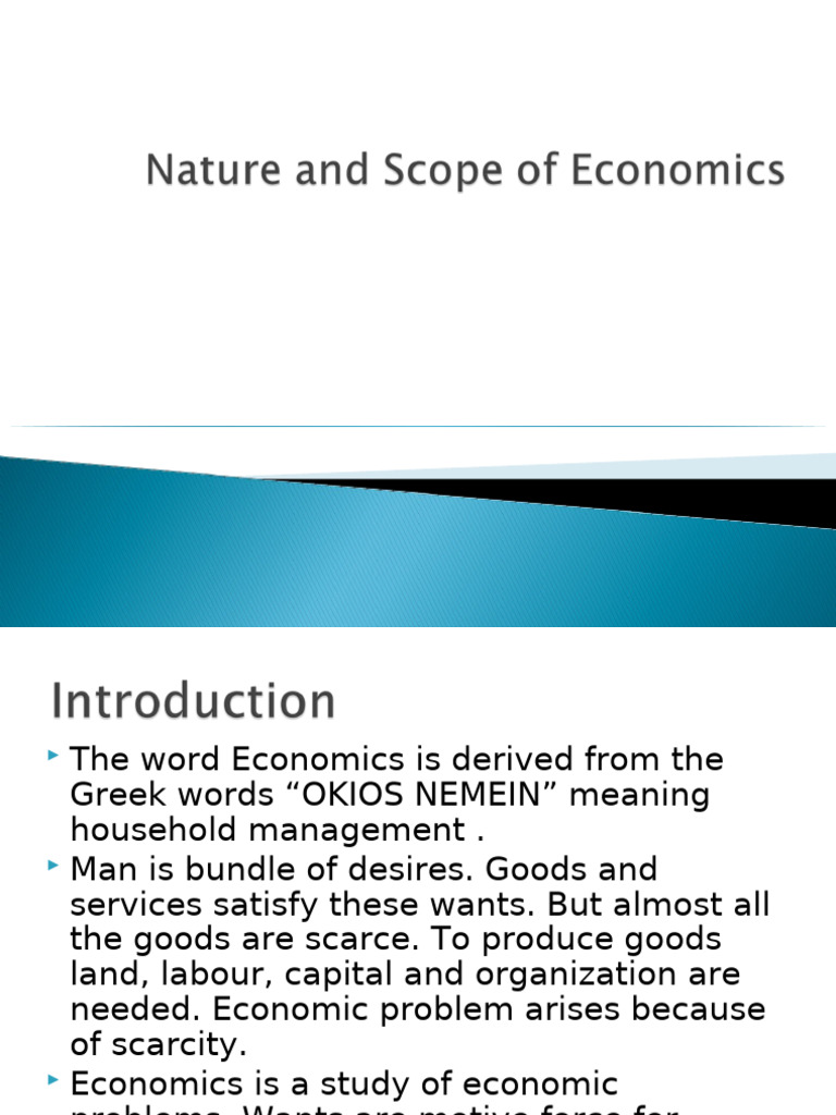 Nature And Scope Of Economics 1 Pdf Economics Macroeconomics