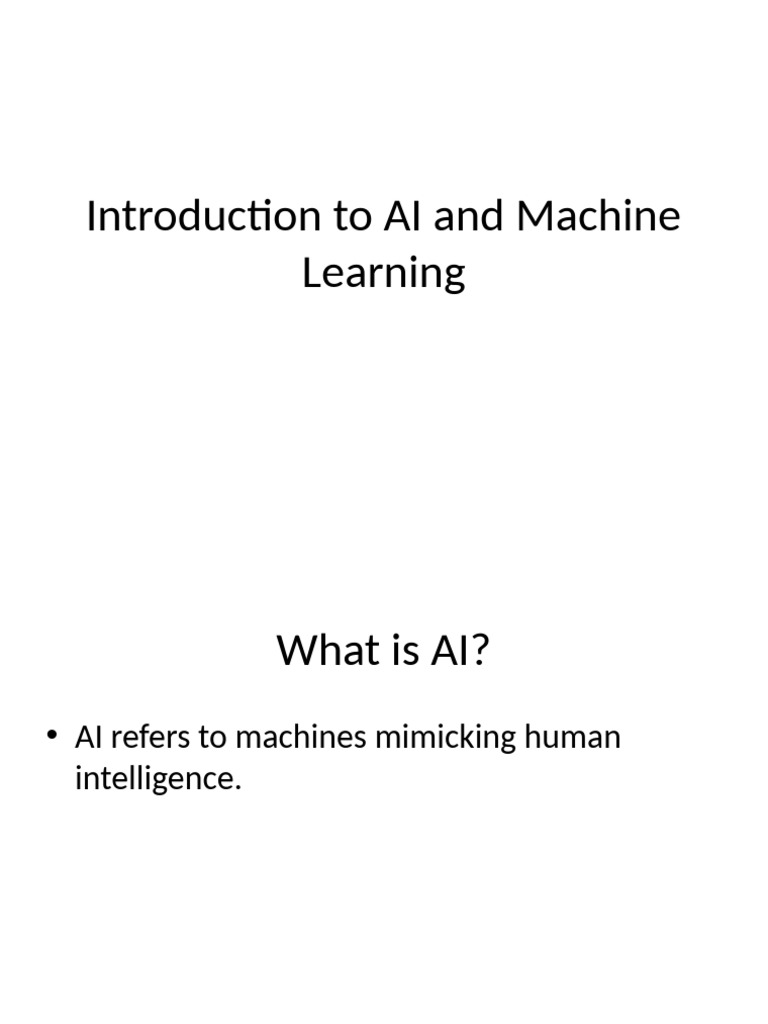 AI and Machine Learning | PDF