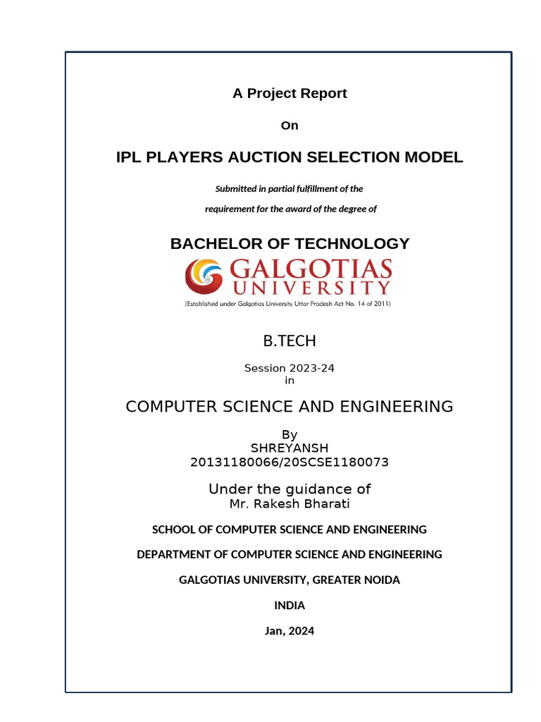 Project 2 Report Sem-4 Midterm | PDF | Bowling (Cricket) | Cricket
