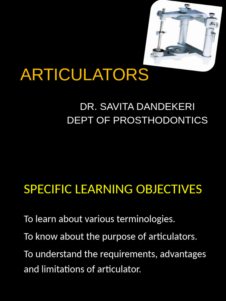 ARTICULATORS NEW-1 | PDF | Dentistry Branches
