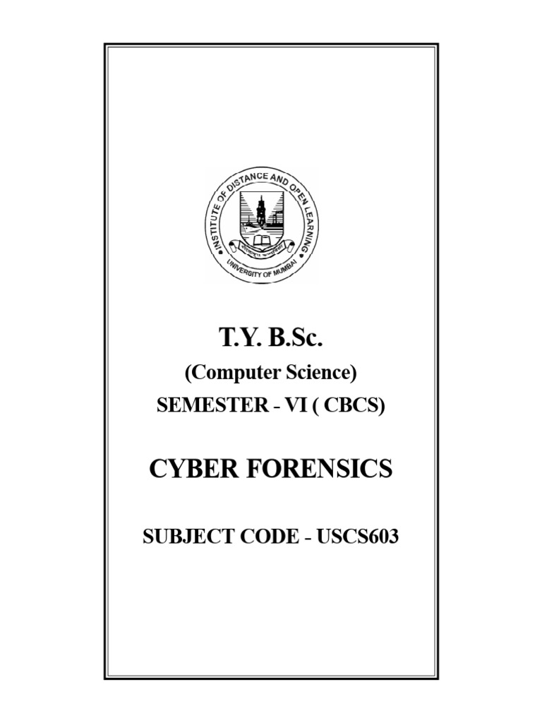 TYBSC CS Cyber Forensics | PDF | Computer Forensics | Crime Scene