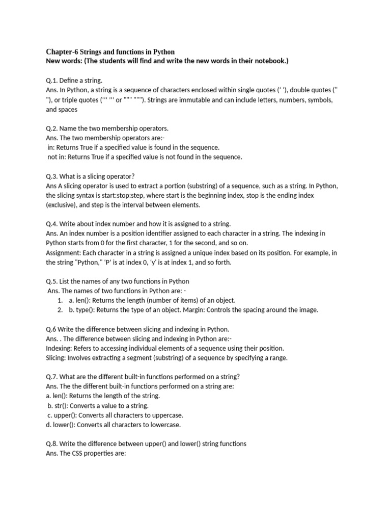 Class8 Content August | PDF | String (Computer Science) | Sequence