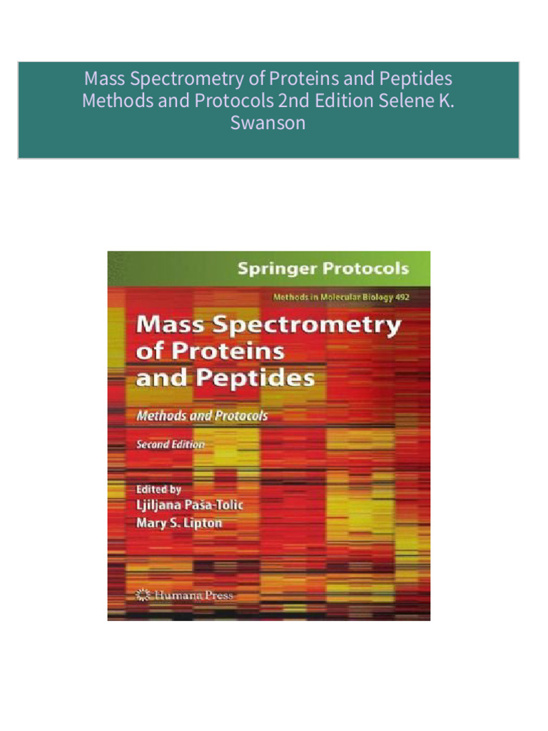 Get Mass Spectrometry Of Proteins And Peptides Methods And Protocols