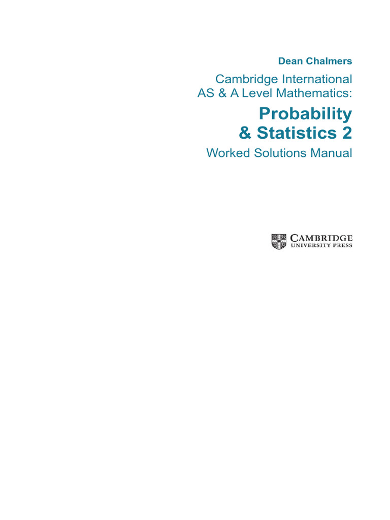 Statistics 2 A2 Solutions | PDF