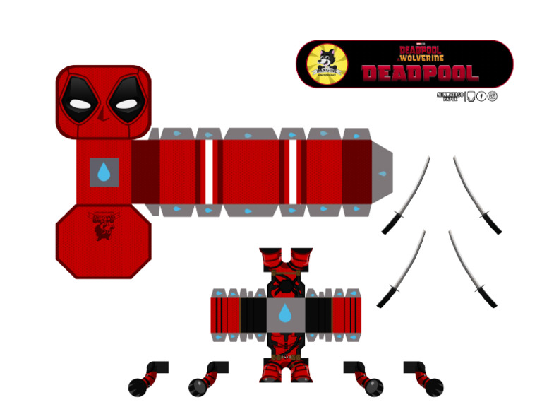Deadpool (D&W) By Imagine Minipapercraft | PDF