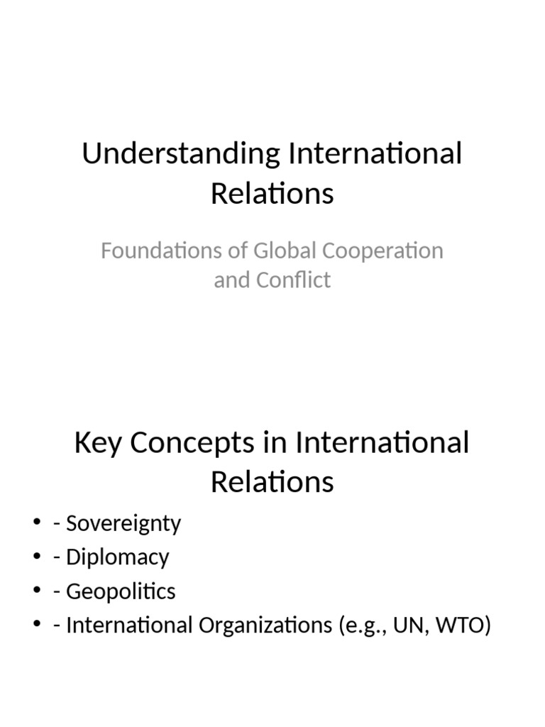 Understanding International Relations | PDF