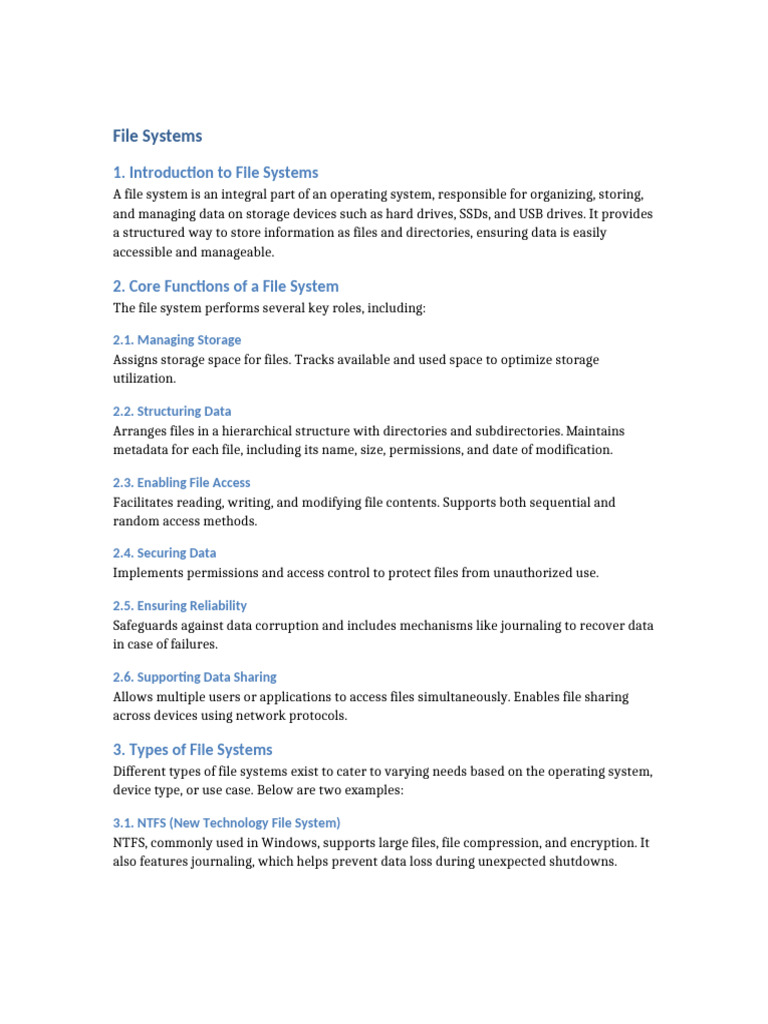 File system assignment | PDF | File System | Computer File File system assignment | PDF | File System | Computer File