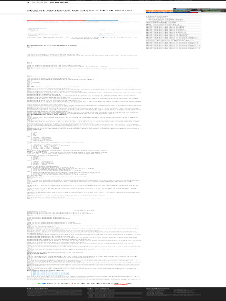 NCERT Solutions For Class 9 Sparsh Hindi Chapter 8 | PDF