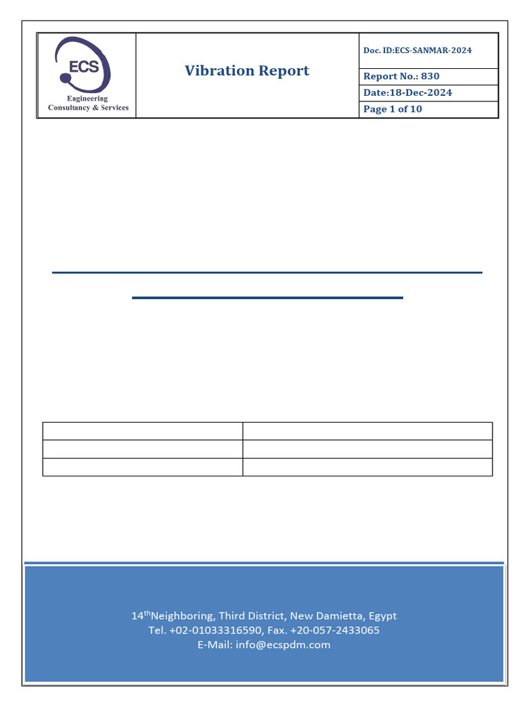 Vibration Report - Utilitiy Boiler D, E, F&G | PDF | Mechanical ...