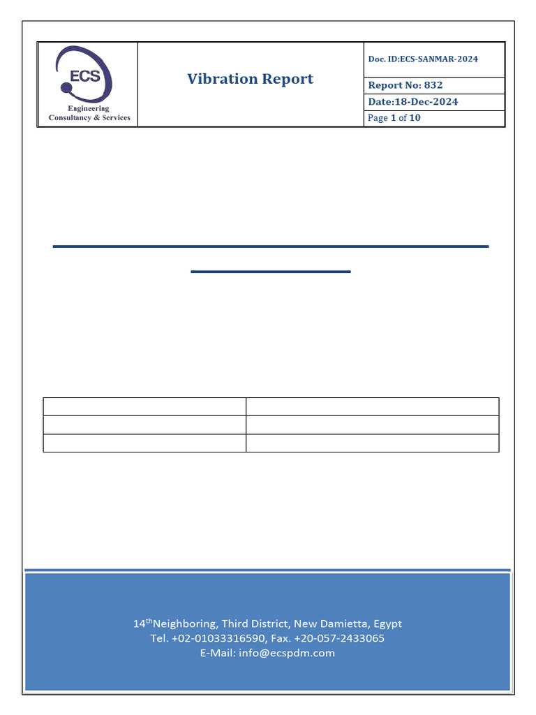 Vibration Report - Utility ZLD | PDF | Applied And Interdisciplinary ...