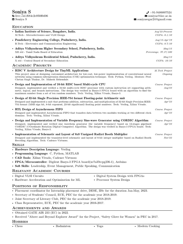 Iisc Soniya S Mtech Mvlsi | PDF | Field Programmable Gate Array ...