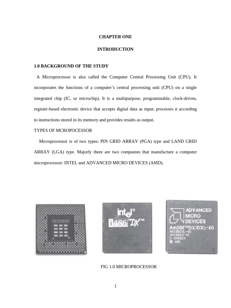 A MICROPROCESSOR 1.0 | PDF | Central Processing Unit | Integrated Circuit