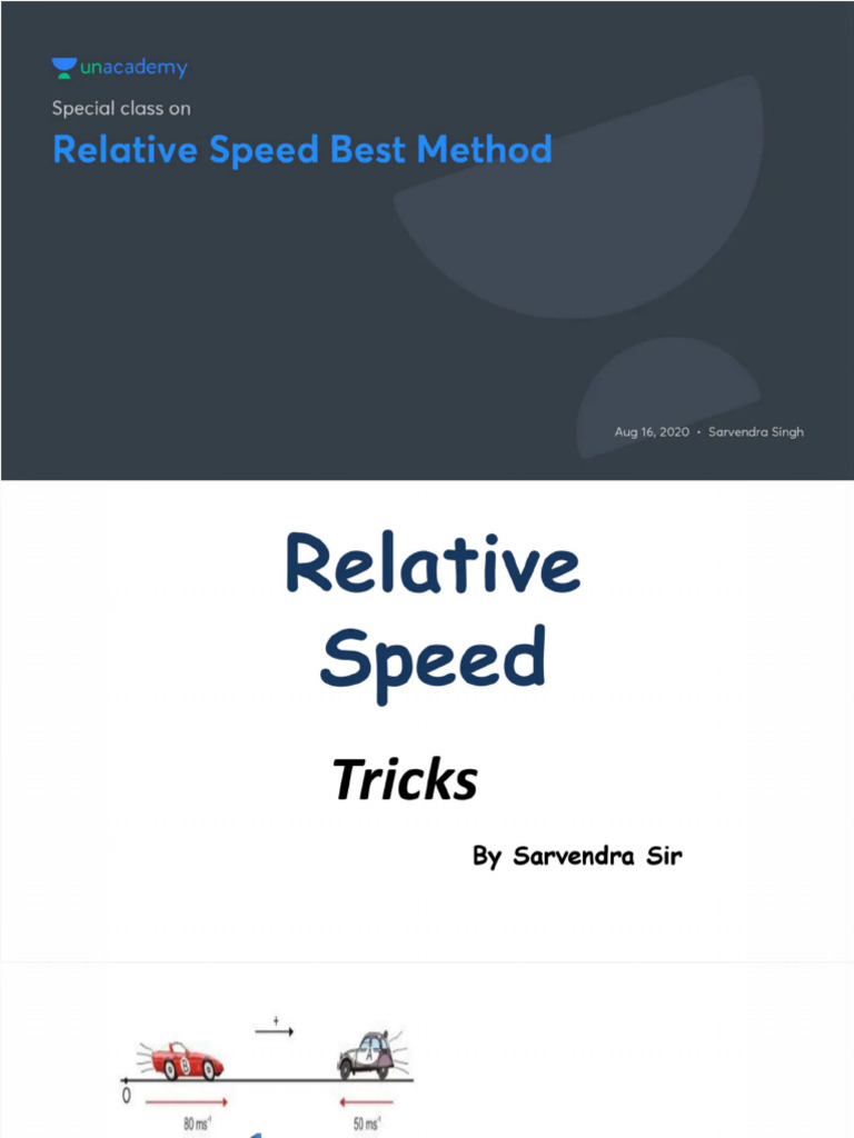 Relative Speed Best Method | PDF