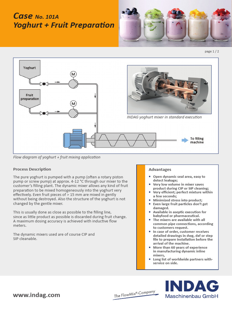 Case_study_101A_yoghurt_fruitp | PDF | Pump