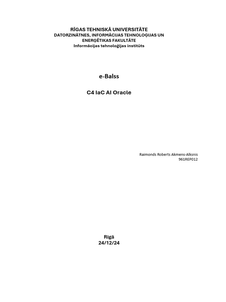 C4 IaC AI Oracle E-Balss | PDF