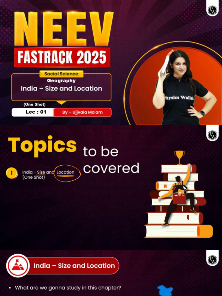 Geography - India Size & Location 01 : Class Notes || Neev Fastrack ... Geography - India Size & Location 01 : Class Notes || Neev Fastrack ...