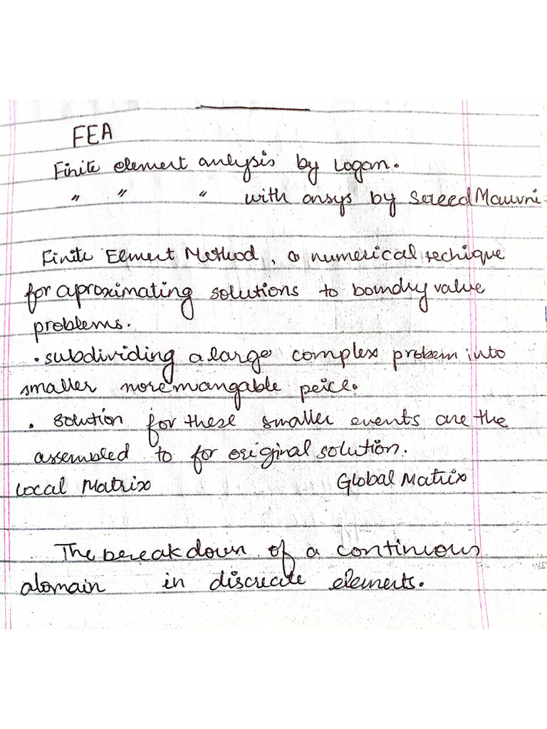 FEA Notes | PDF