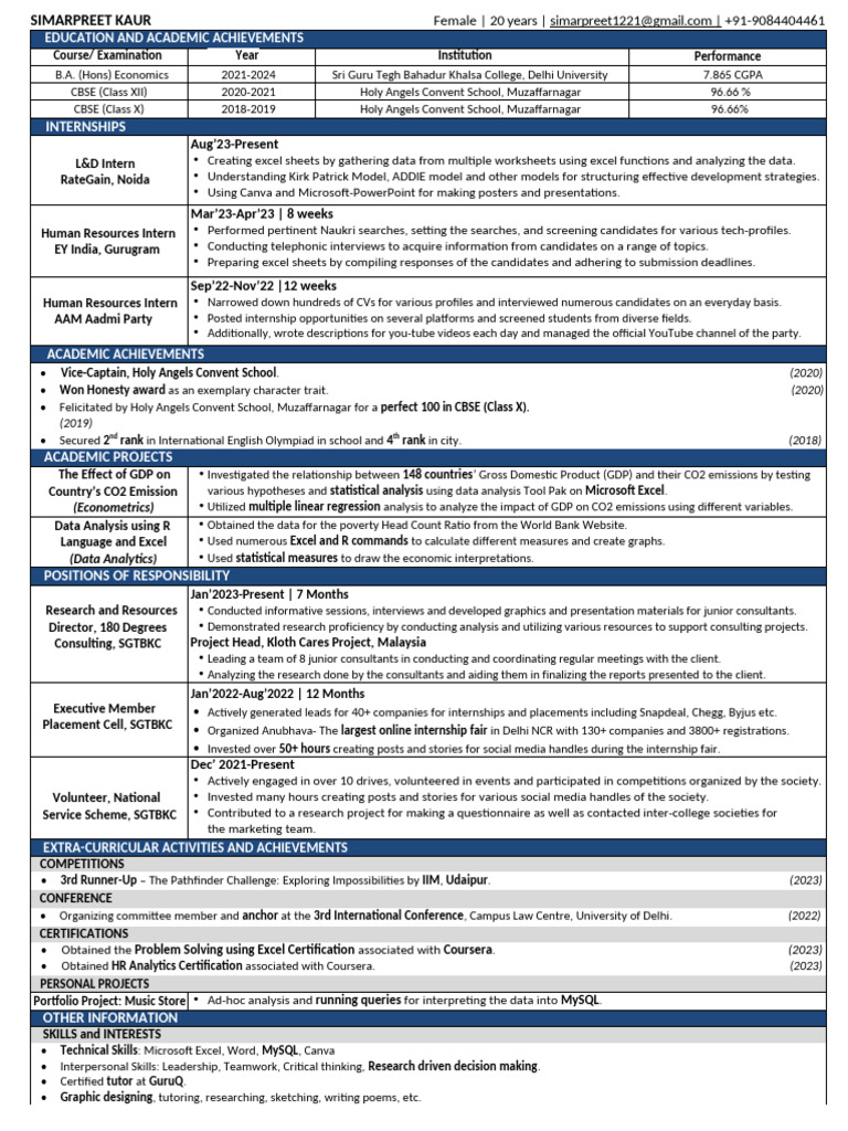 CV WORD | PDF | Data Analysis | Statistics