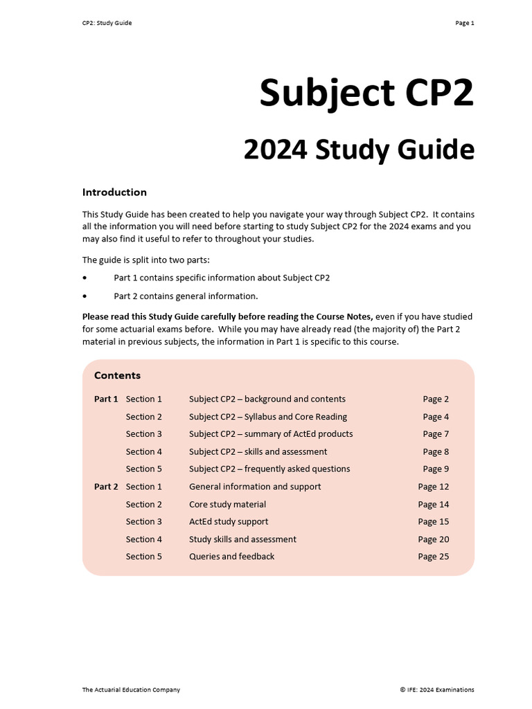 CP2 Study Guide 2024 | PDF | Data