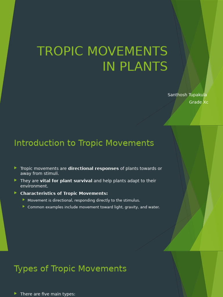 Tropic movements | PDF | Root | Plant Physiology
