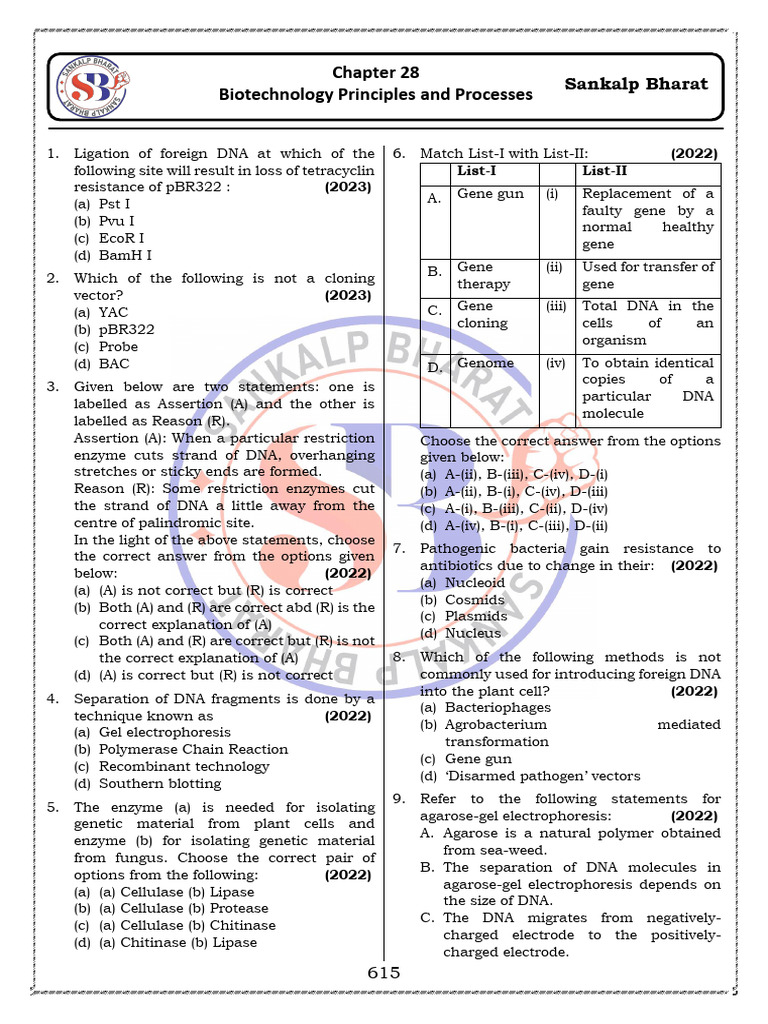 Biotechnology Principles & Processes by MadXAbhiOfficial | PDF | Gel Electrophoresis ...