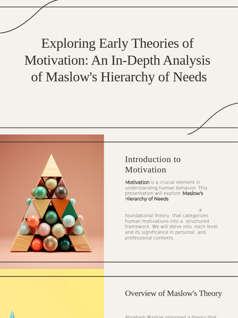 Exploring Early Theories of Motivation An in Depth Analysis of Maslows Hierarchy of Needs ...