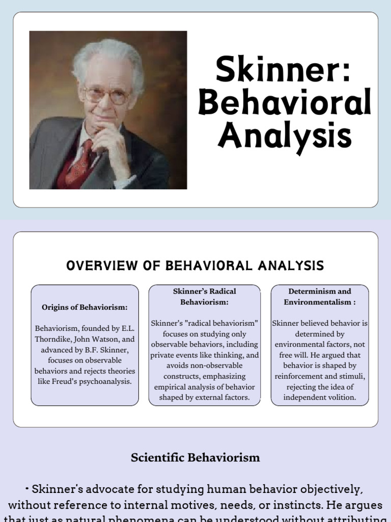 Skinner Behavioral Analysis | PDF | Reinforcement | Behaviorism