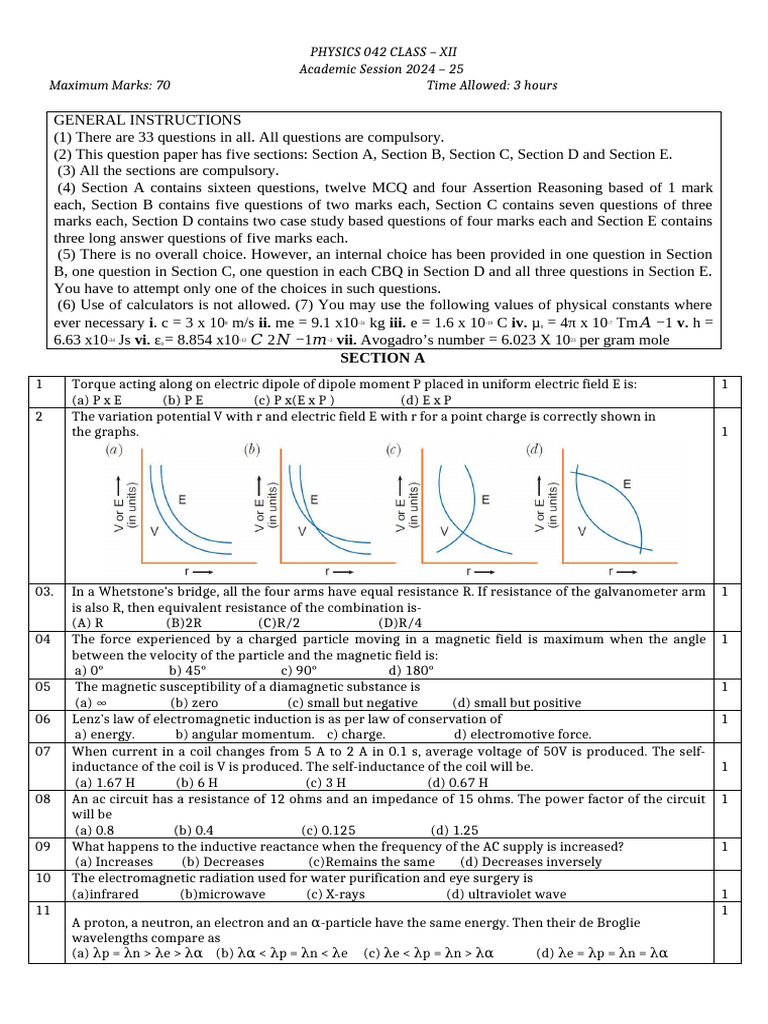 Class XII PHY PB I | PDF | Electron | Photoelectric Effect