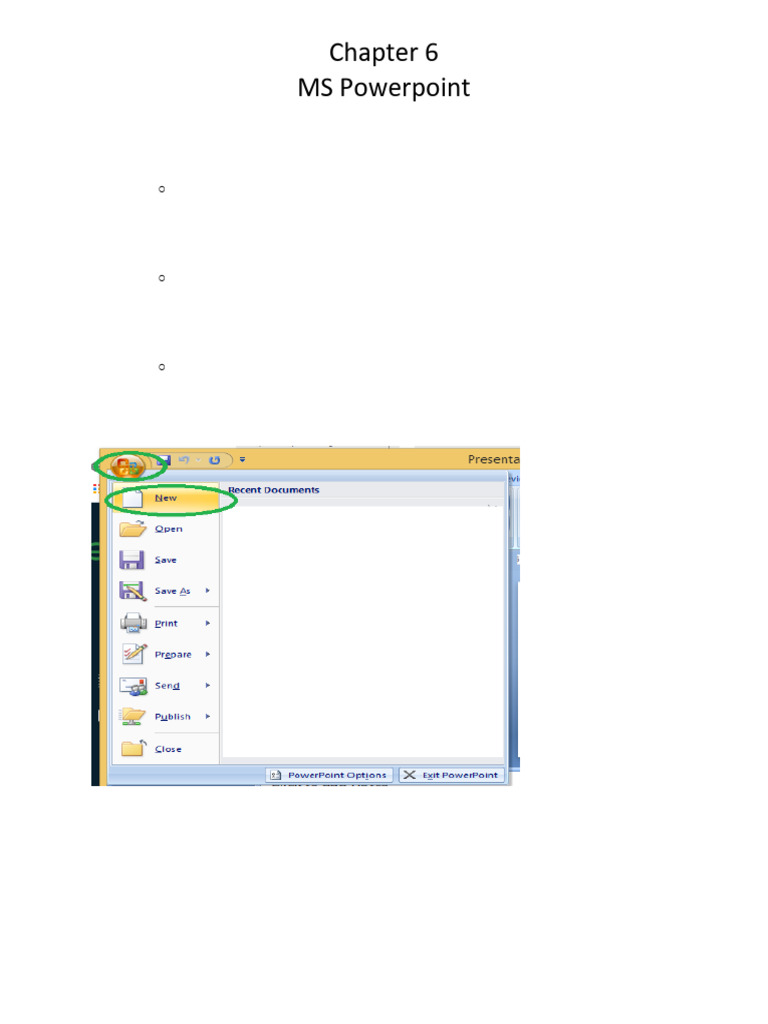 P6 - Chapter 6 - MS Powerpoint | PDF | Microsoft Excel | Microsoft Power Point