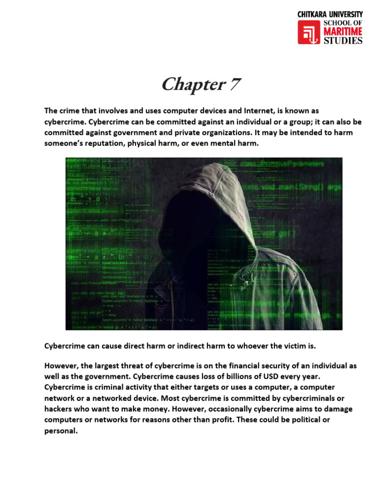 P7-Chapter 7 - Cyber Crime and Cyber Security | PDF | Cybercrime | Spyware