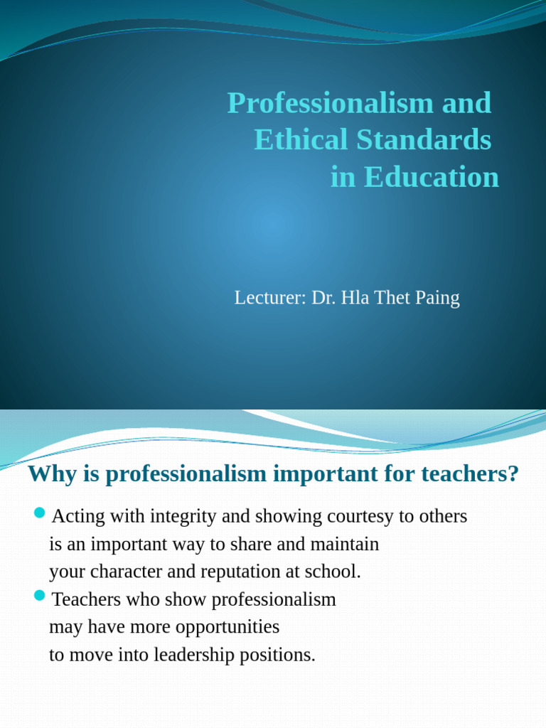 Professionalism 6ebc8021 75ac 47fa 8c00 01b407e9a81a | PDF | Teachers ...