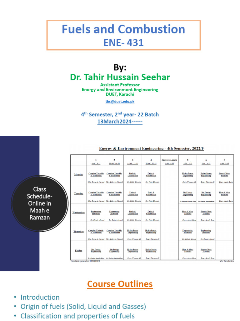 1) Fuels and Combustion - 22EE - Class 1-8 THS | PDF | Fuels | Petroleum