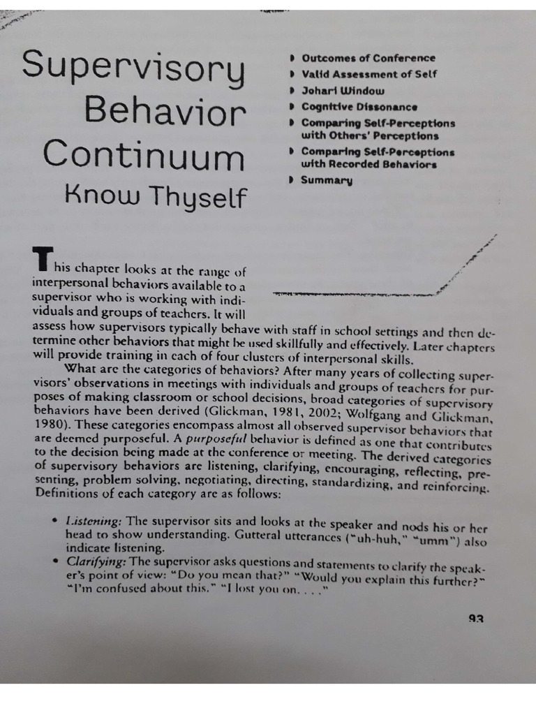 Behavior Continuum | PDF