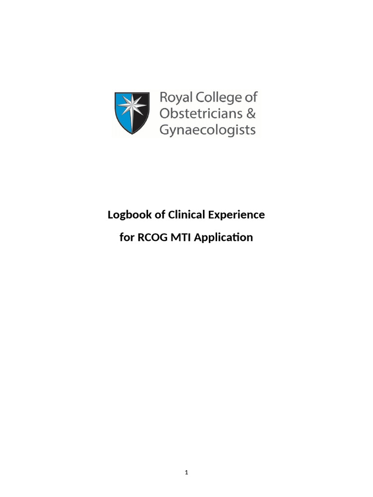 Mti 2023 Logbook of Clinical Evidence For Mti Application | PDF ...